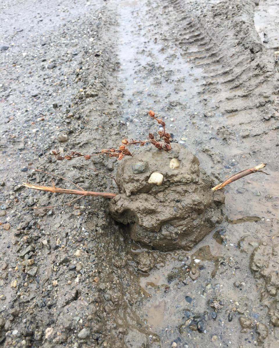 US Ski Resort Creates Mud Man